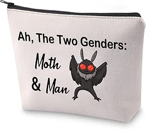 Amazon.com: BLUPARK Mothman Cosmetic Bag Cryptozoology Gift Ah The Two Genders Moth And Man ...