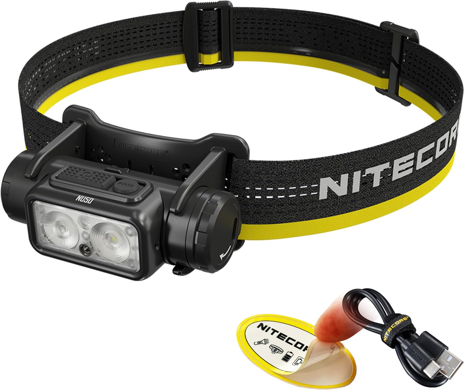 Amazon.com: Nitecore NU50 1400 Lumen USB-C Rechargeble Headlamp ...