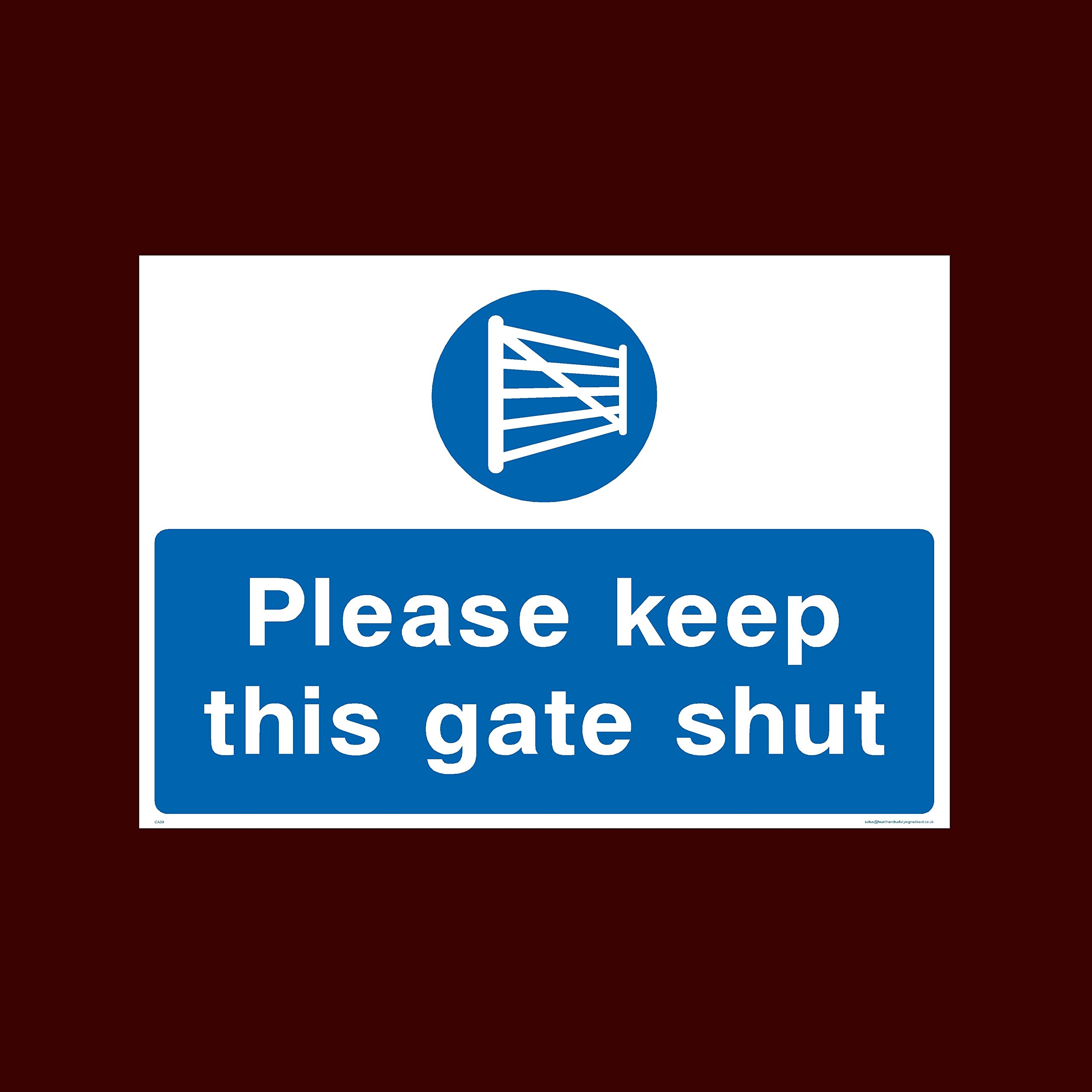 Please keep this gate shut Plastic Sign - Warning, Farm, Dogs ...