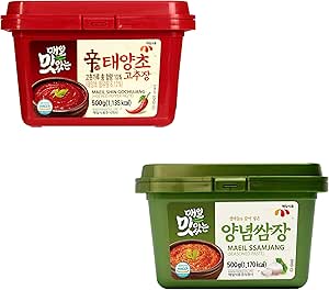 Maeil Korean Paste 500g (Assorted Pack of 2) (Gochujang and Ssamjang ...