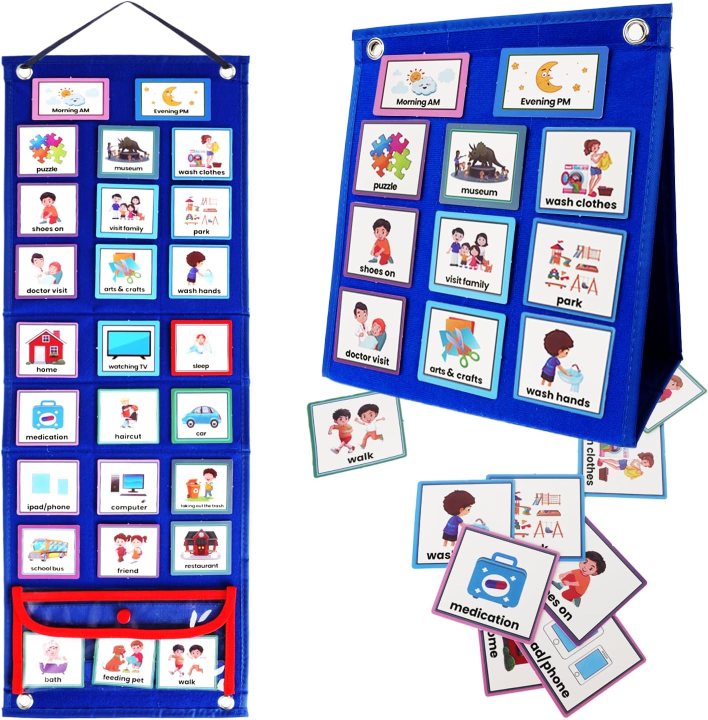 Calendario visual para niños, tabla de rutina diaria de tareas o hora ...