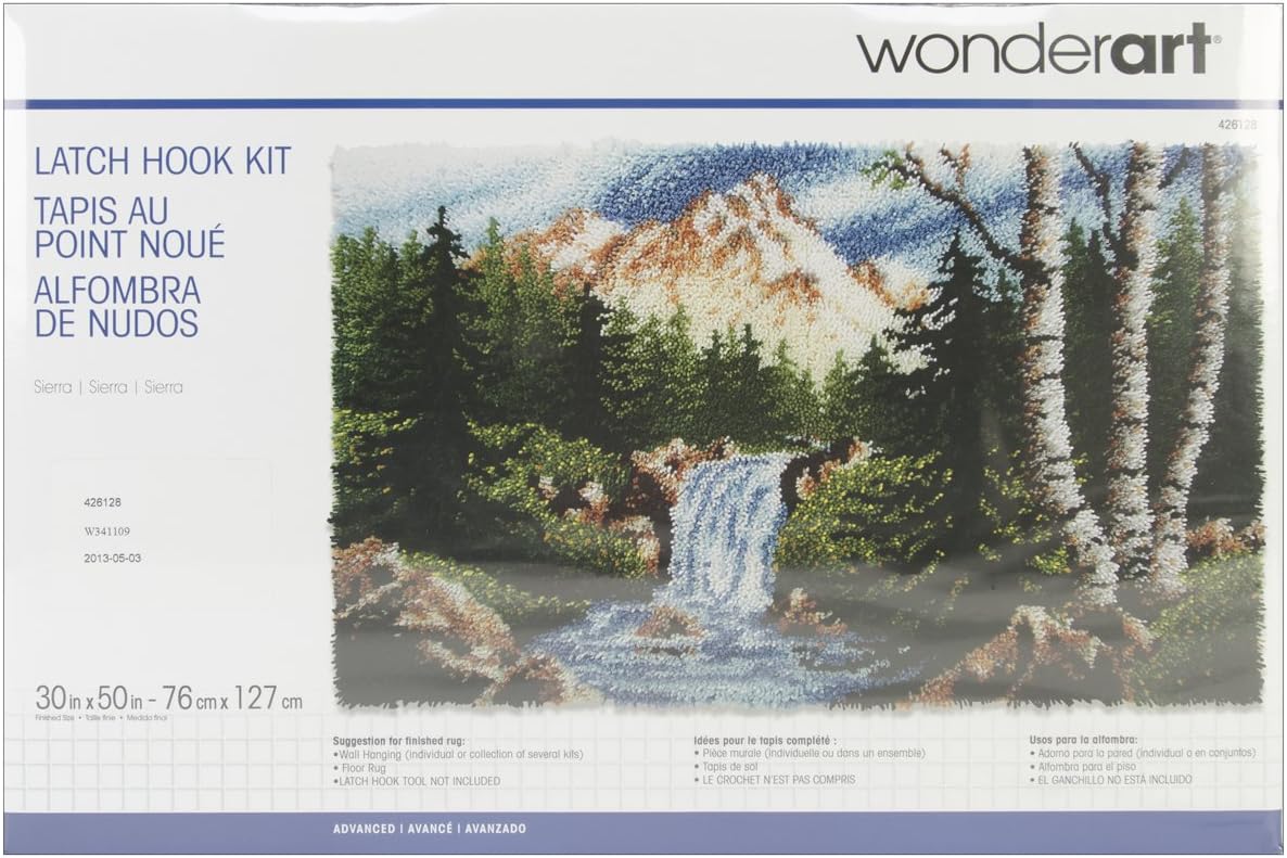 Amazon.com: Wonderart Lion Latch Hook Kit, 27" X 40"