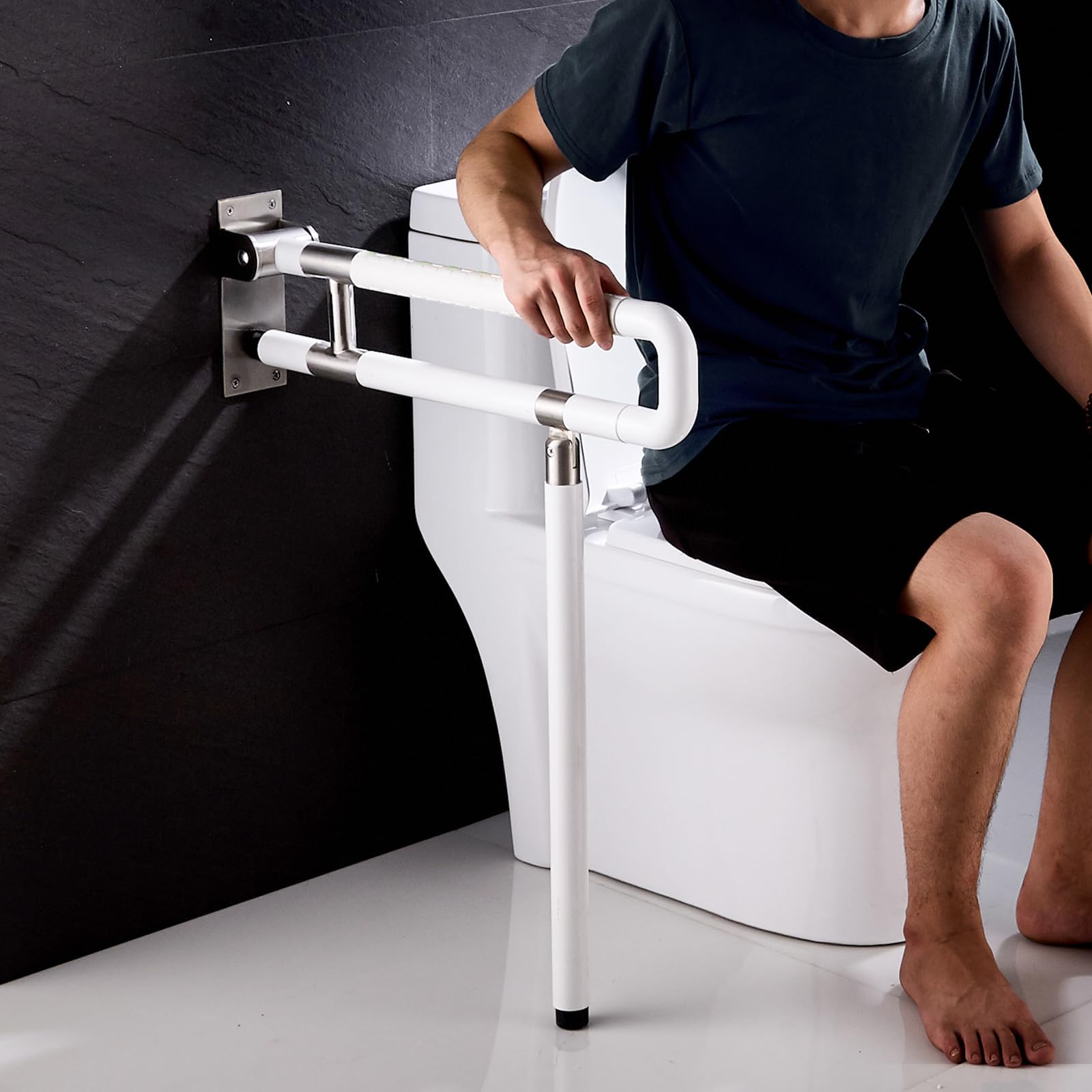 Amazon.com: KUAFU 24 Inch Toilet Grab Bar Handicap Rail Support for ...