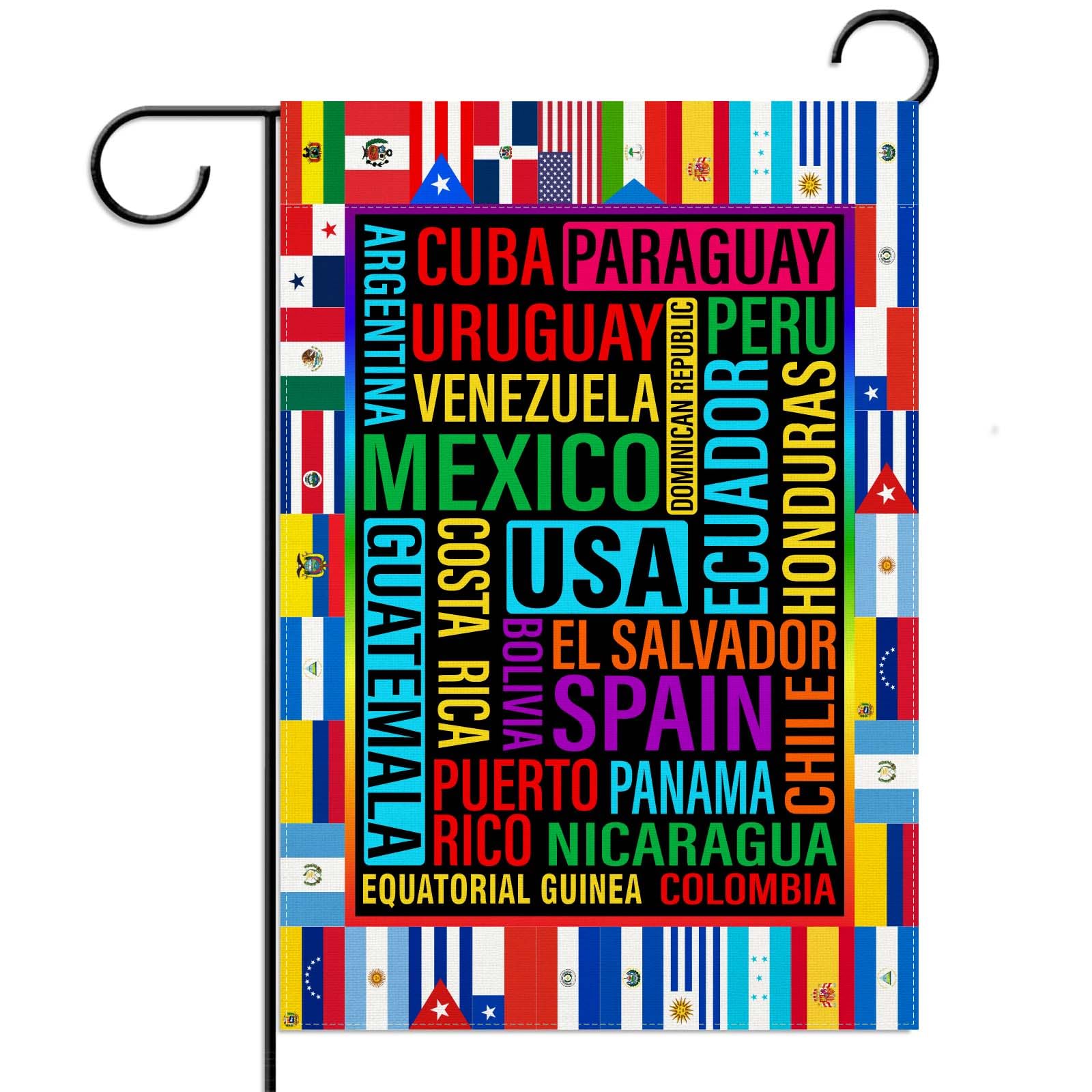 Amazon.com : Linen Hispanic Heritage Month Garden Flag 12.5×18'' Latin ...