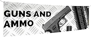Amazon.com: Guns and Ammo Large Banners and Signs for Outdoor by Mavis ...