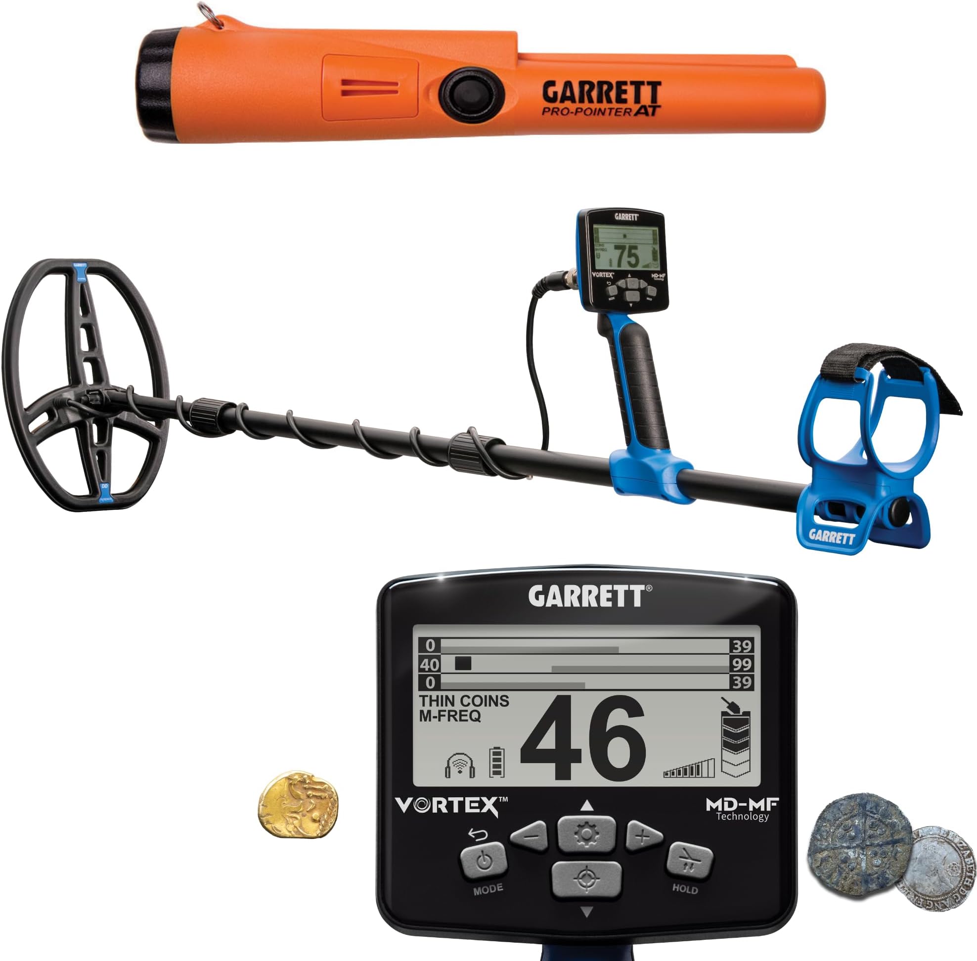 Amazon.com : Garrett Vortex VX9 Metal Detector Bundle with Pro-Pointer ...