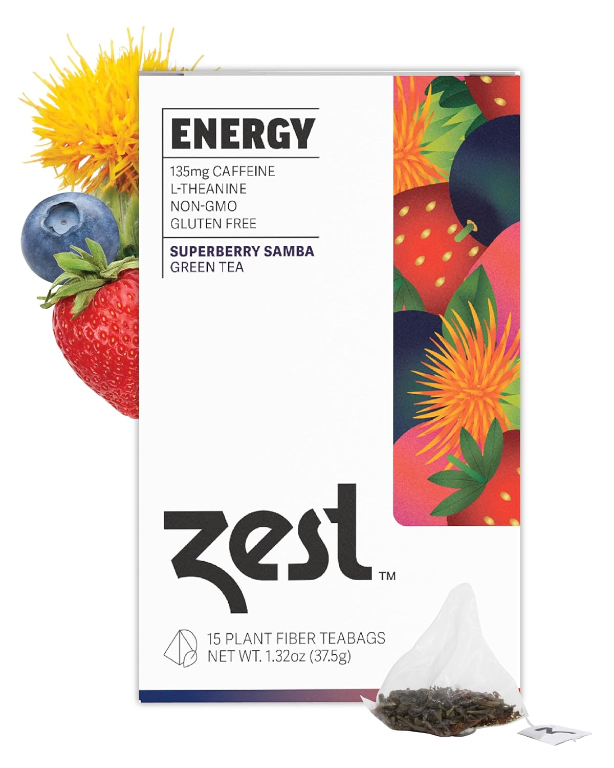 Amazon.com : Zest Energy Green Tea - Superberry Samba - High Caffeine ...