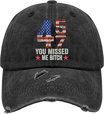 Amazon.com: You missed me bitch Trump trump hats 45 47 trump 2024 Hats ...