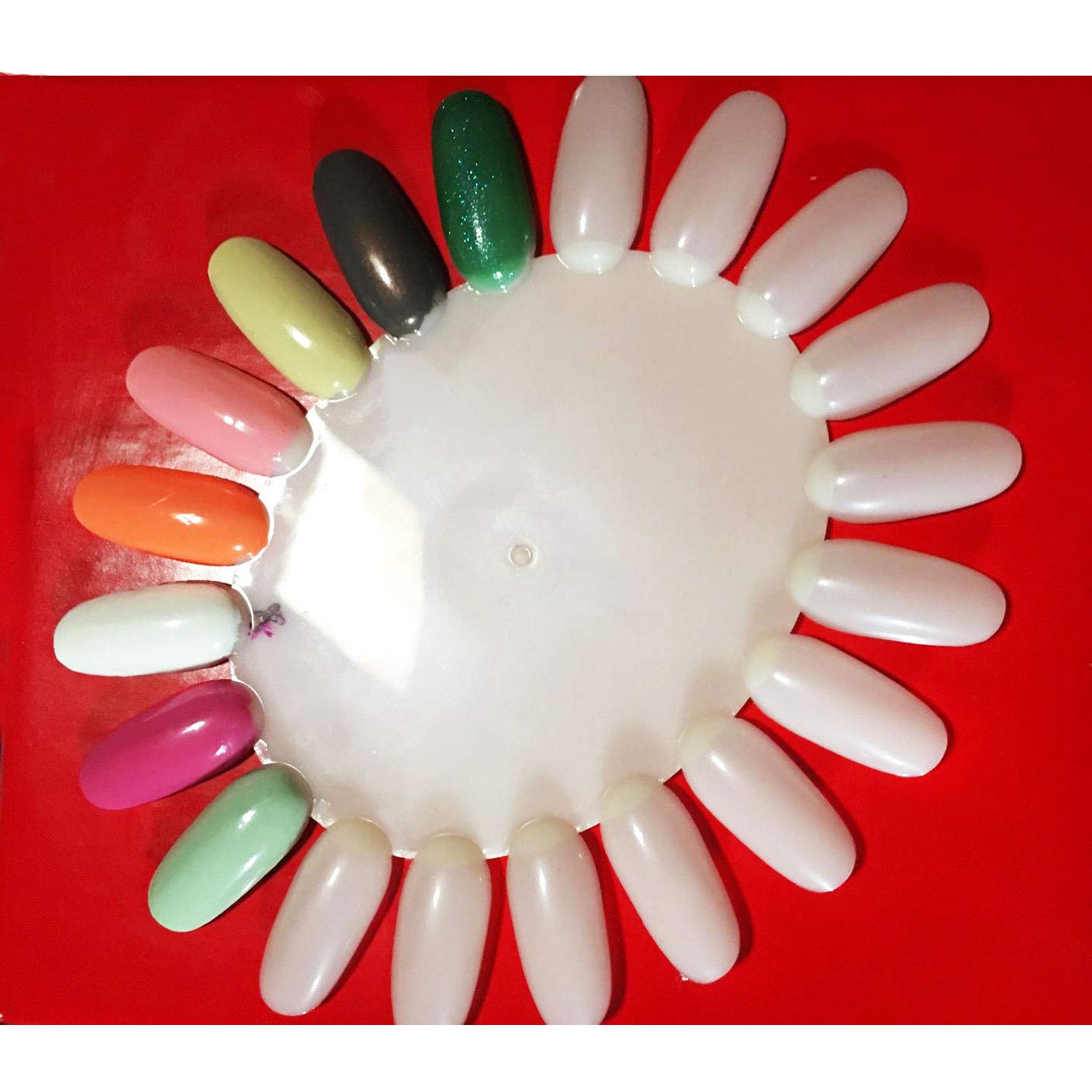 Snapklik.com : 12PCS Plastic 20 Tips False Nail Swatches Wheels Nail ...