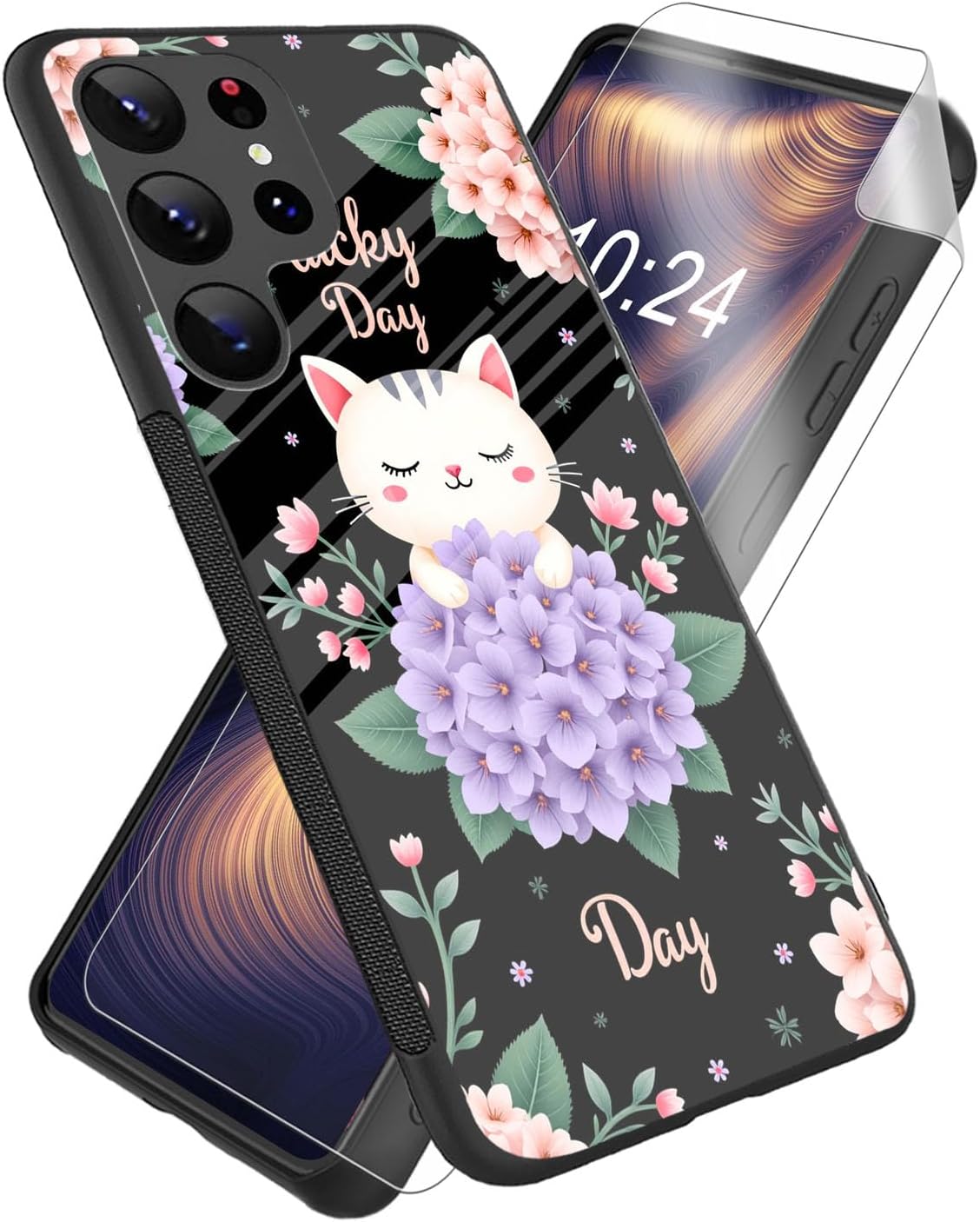 Amazon.com: ETLKJVBL for Samsung Galaxy S25 Ultra Case, Cat in Flowers ...