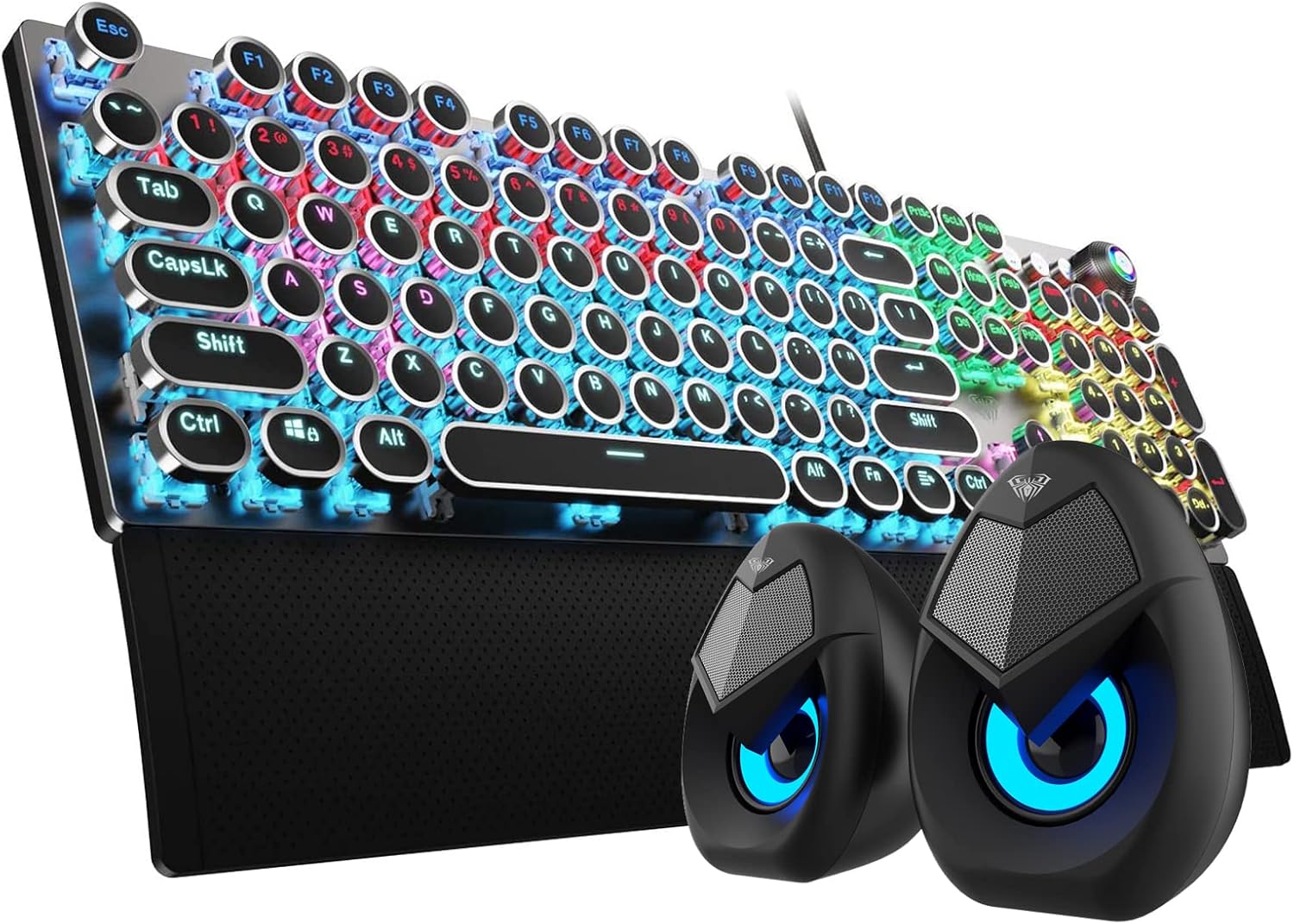Amazon.com: AULA Computer Gaming Keyboard and Speakers Combo, Wired ...