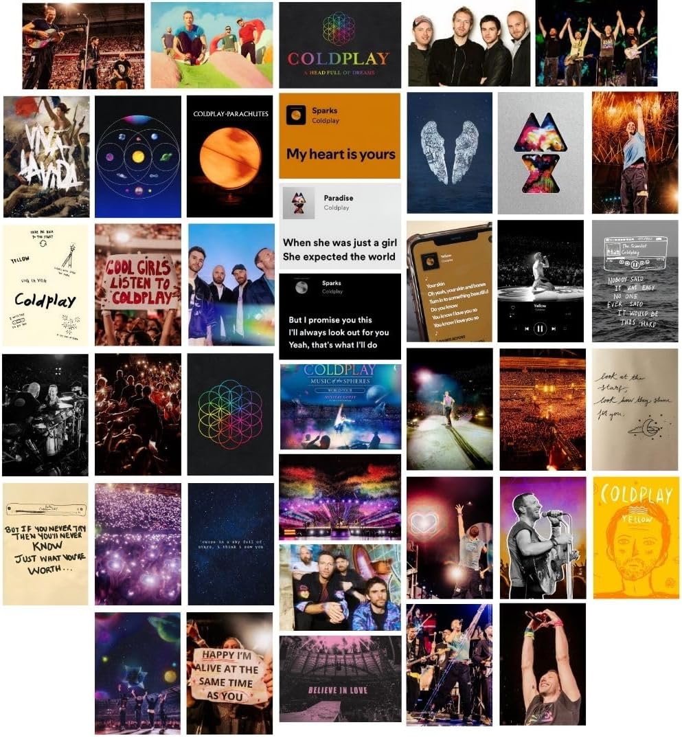 Coldplay Poster (Set of 40) | Coldplay Band Mini Posters (15 x10 cm ...