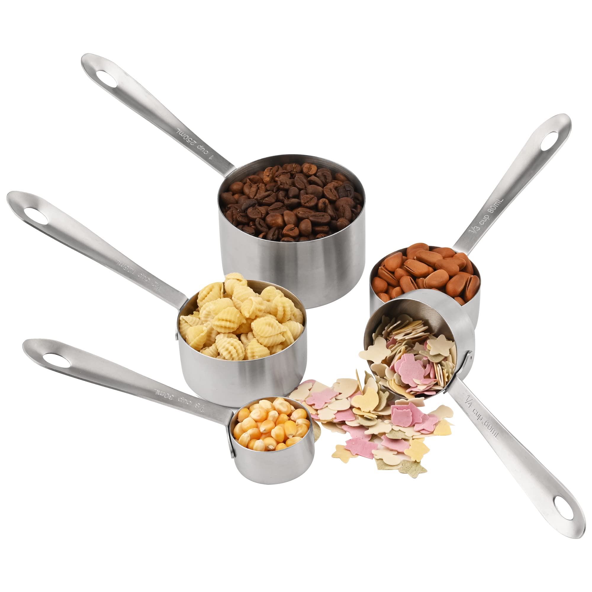 Amazon.com: SPUVGVC Measuring Cups Set, 18/10 Stainless Steel Measuring ...