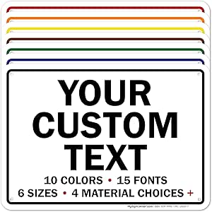 Amazon.com: Custom Sign, Custom Sign for Business, Personalized Logo ...