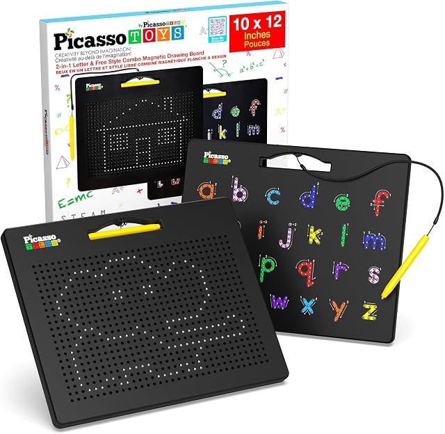 Picassotiles 2 In 1 Magnetic Drawing Board Toy 12x10 Inch | Desertcart ...