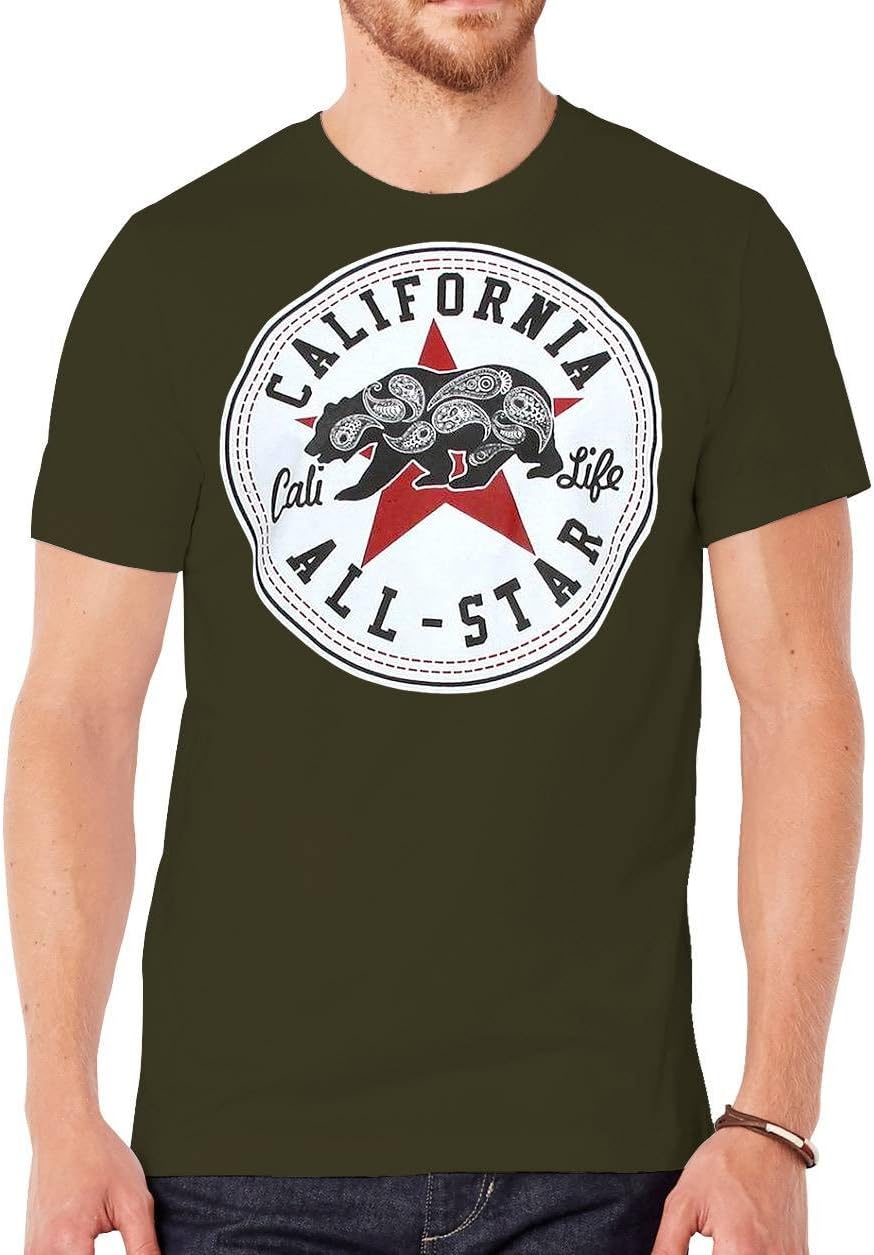Amazon.com: Gravity Trading Mens Short-Sleeve California All-Star Cali ...