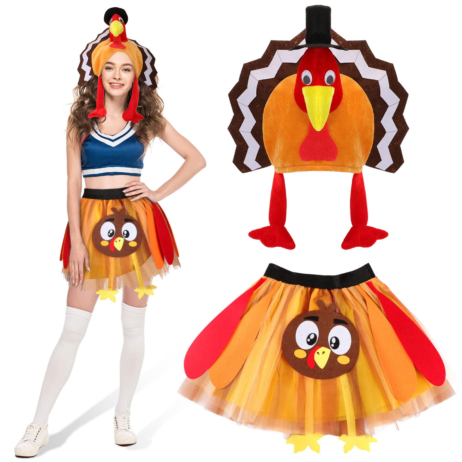 Amazon.com: Tarpop 2 Pcs Thanksgiving Turkey Costume Set Include Turkey ...