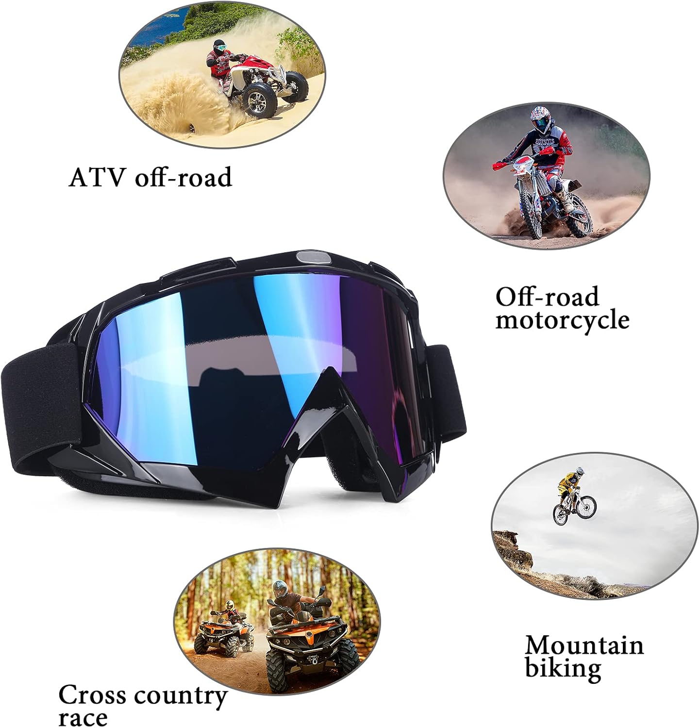 Motorcycle Goggles Dirt Bike Googles Anti Scrach Goggles Ridding Off ...