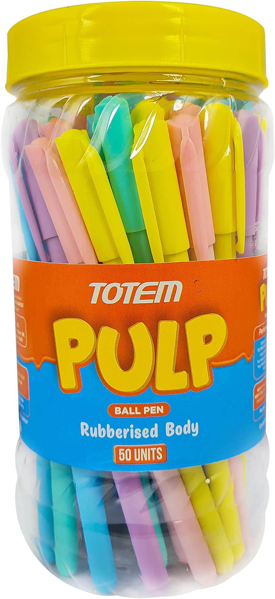 TOTEM Pulp Ball Pens Jar | 50 Pens (45 Blue Ink & 5 Black Ink ...