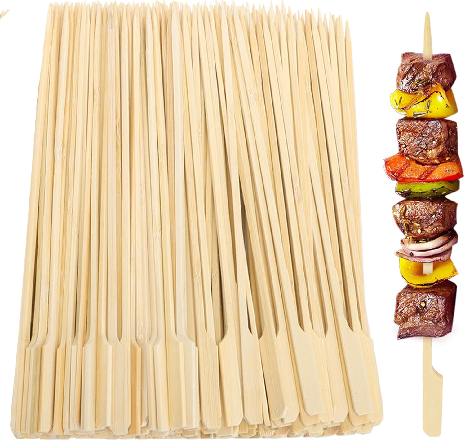 Setiya 200 Pcs Bamboo Skewers,Bamboo Skewers for Appetizers,Fruit ...