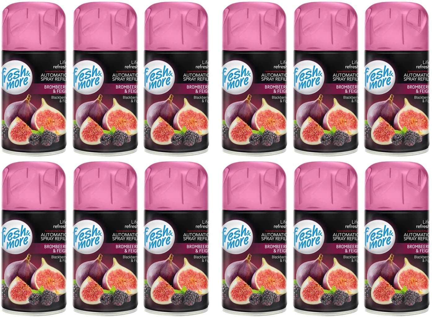 Fresh & More Lufterfrischer Nachfüller (12er Pack) 250ml, Brombeere ...