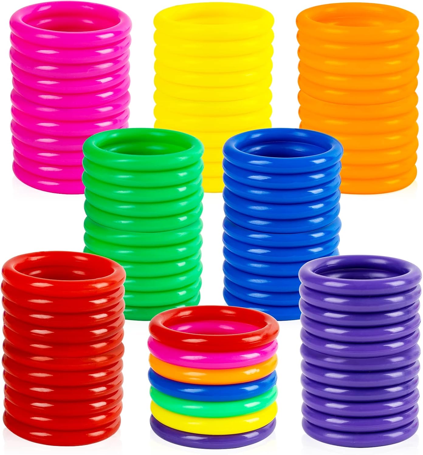 Amazon.com : Plastic Rings for Ring Toss - 70PCS Mini Ring Toss Game 2. ...