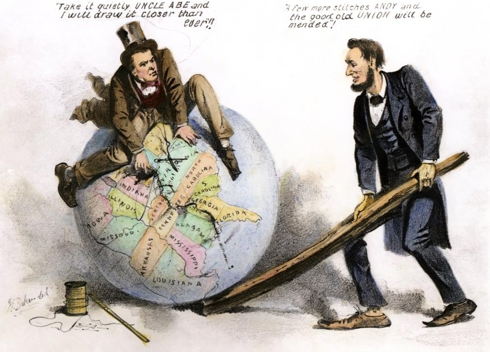 Amazon.com: Cartoon Campaign 1864 Namerican Cartoon Showing The Rail ...
