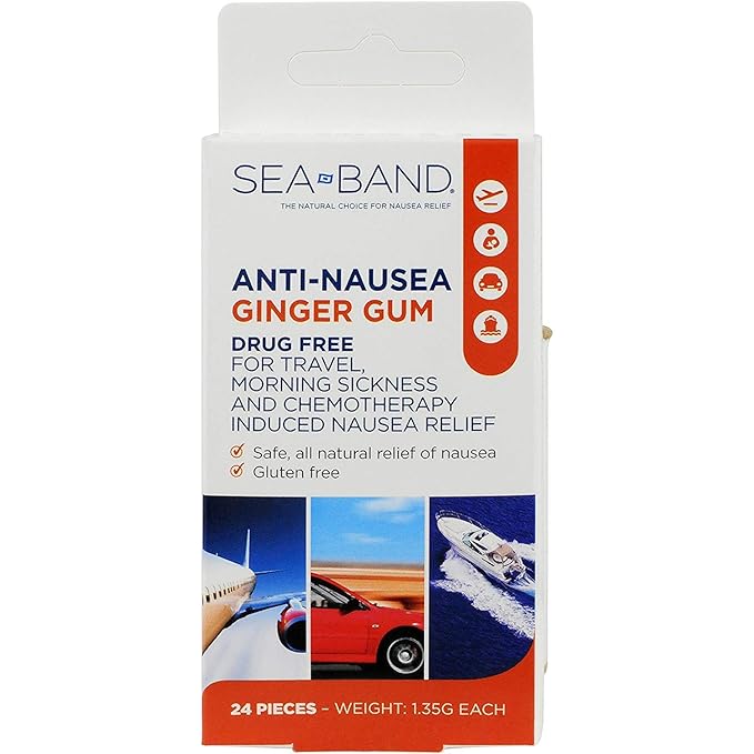 Amazon.com : Sea Band INTERNATION Ginger Anti Seasick Gum by EMERSON ...