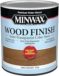 Minwax® Wood Finish® Water-Based Semi-Transparent Color Stain, Dark ...