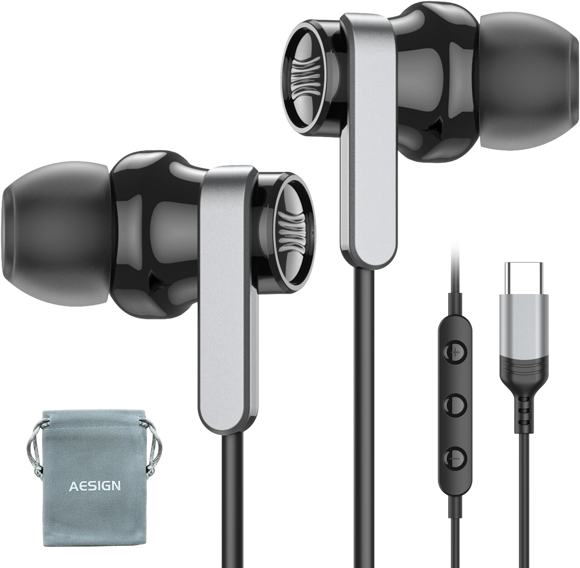 Amazon.com: USB C Headphone for Samsung S25 S24 S23 Ultra FE S22 A16 ...
