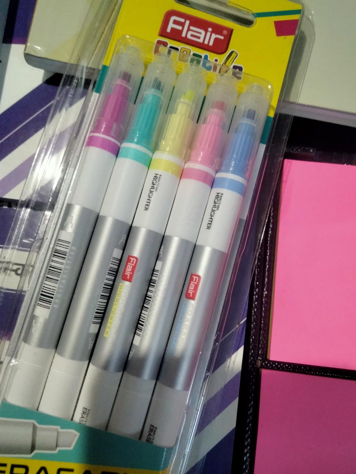 FLAIR Creative Series Erasable Chisel Point 1 to 4 mm Highlighter ...