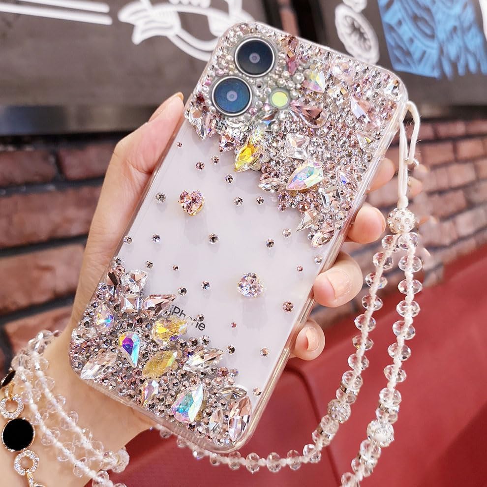 Amazon.com: Compatible with for 16 Pro Glitter Diamond Case Crystal ...