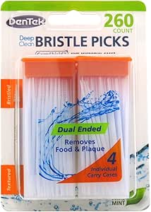 DenTek Deep Clean Bristle Picks Dual Ended, Mint 260-Count : Amazon.com ...