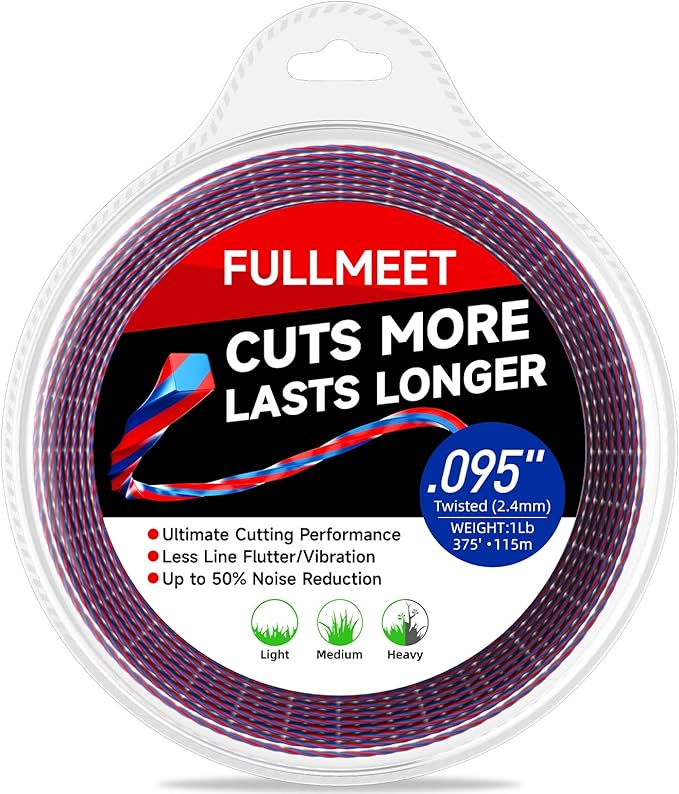 Amazon.com : Heavy Duty Weed Eater String, 0.095 Square Twist String ...