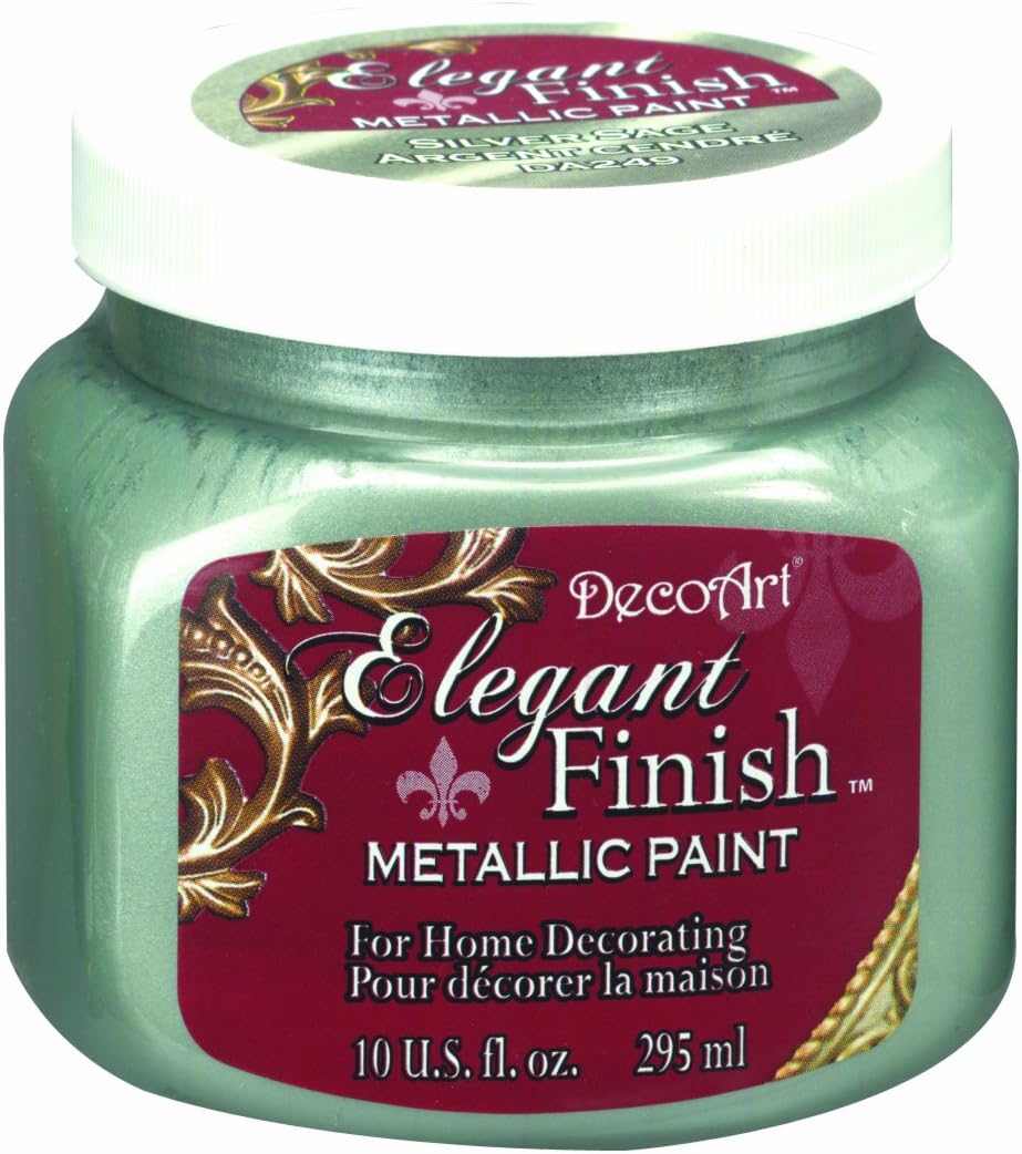 Amazon.com: DecoArt DA249-51 Elegant Finish Metallics, 10-Ounce, Silver ...