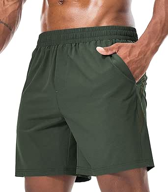 Surenow Mens Workout Athletic Shorts Quick Dry Running Shorts Gym ...