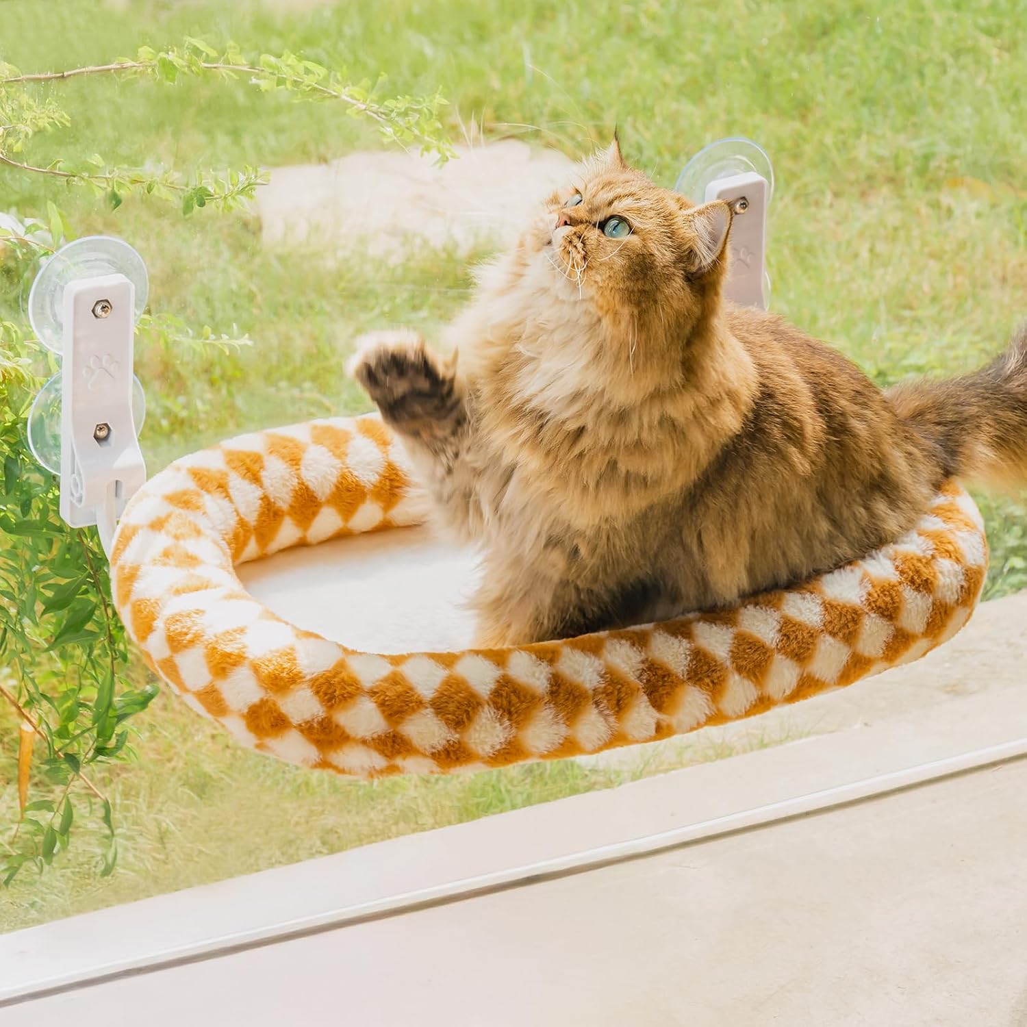 MEWOOFUN Large Cat Window Hammock Bed w/Removable Thicken Cover ...