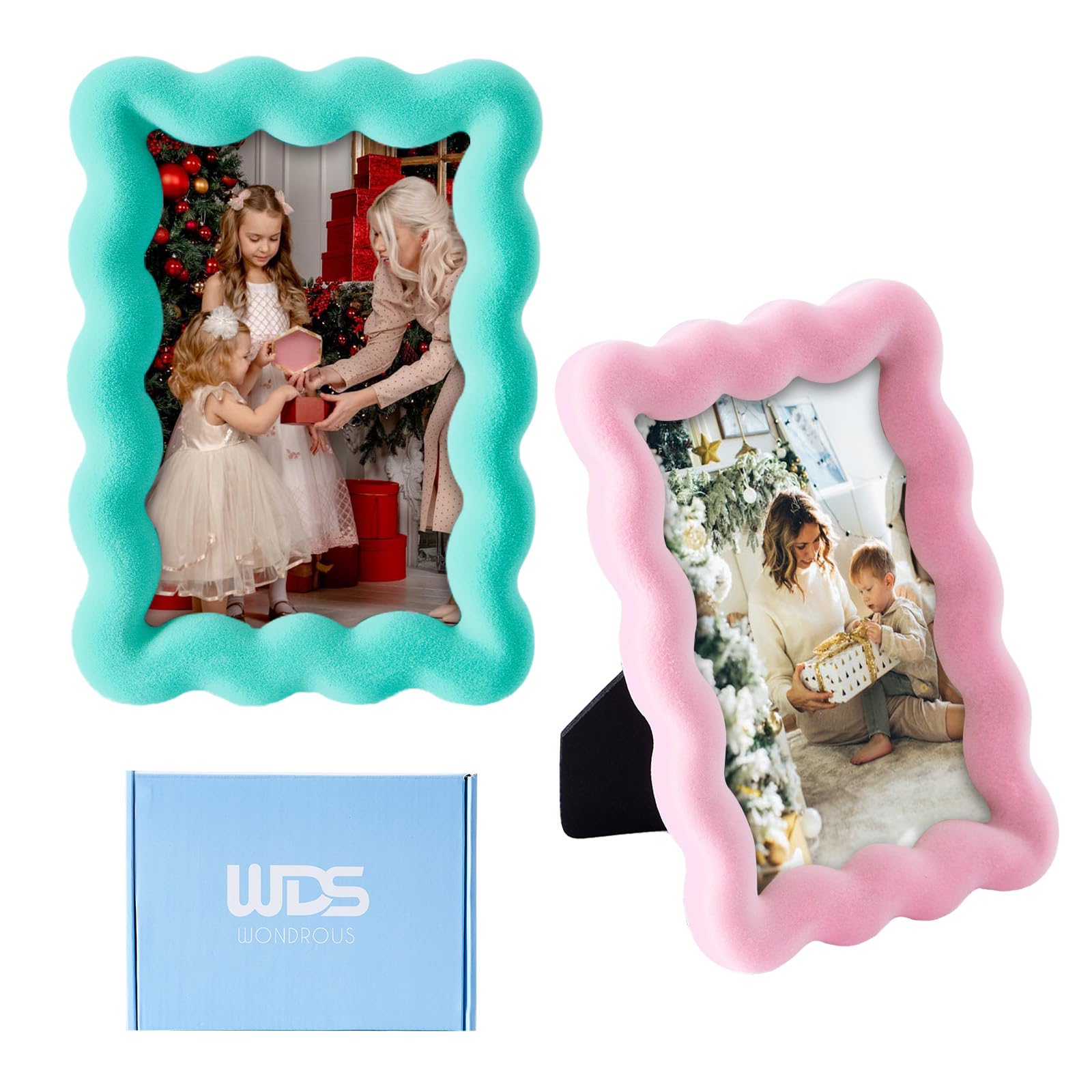 Amazon.com - WDS WONDROUS 2 PCS 3x5 Wavy Picture Frames for Table Top ...
