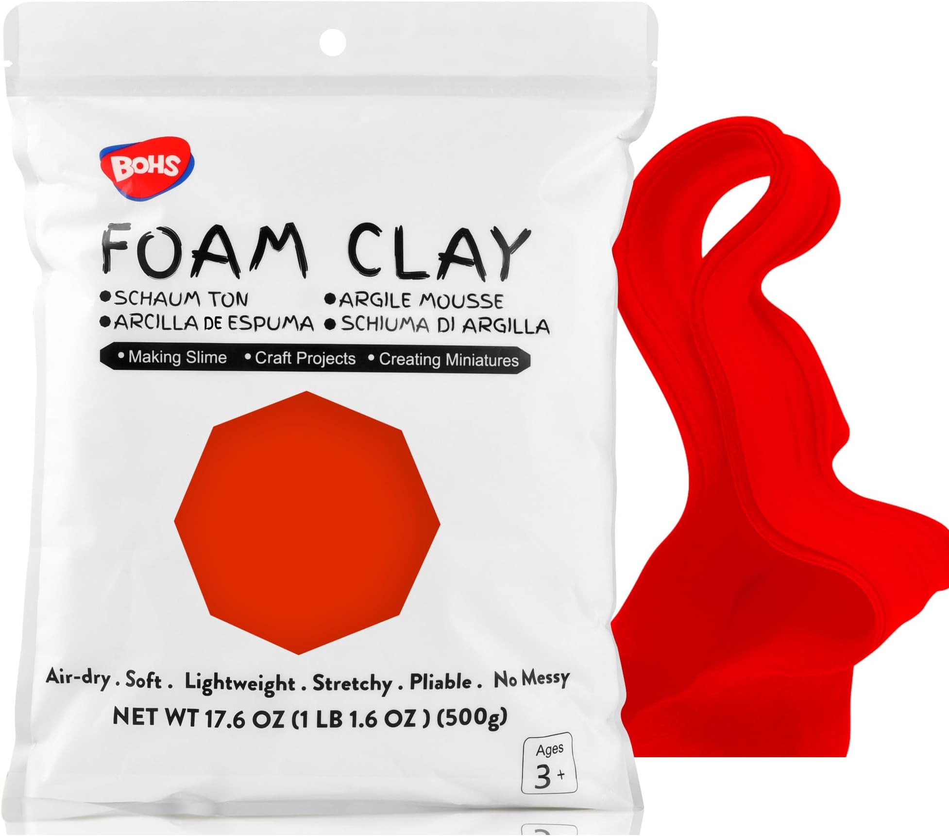 Amazon.com : Air Dry Clay - Green, 1.1lb Soft Foam Modeling Clay, DIY ...