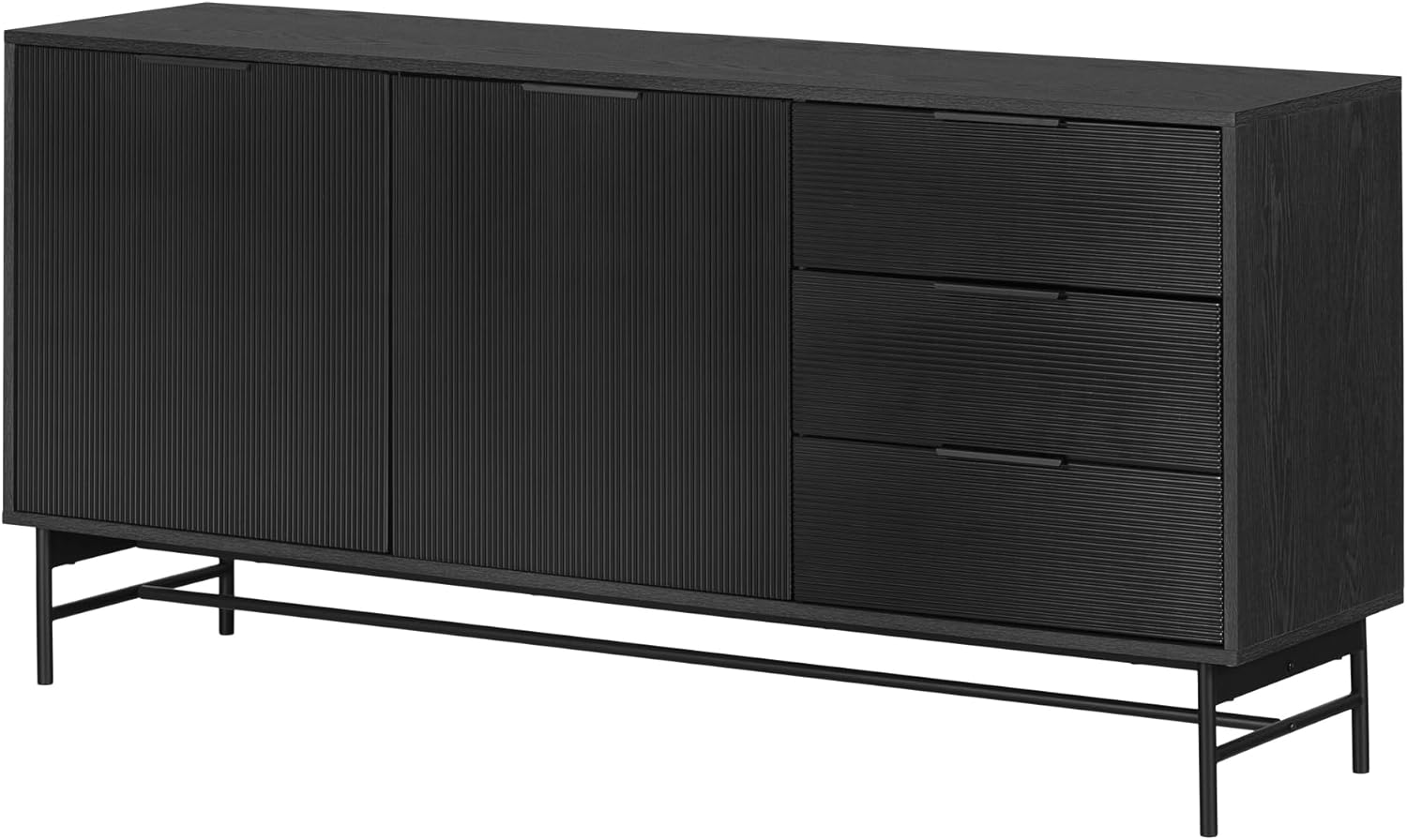 Amazon.com - South Shore Arlo Sideboard with Ribbed Doors and Drawers ...