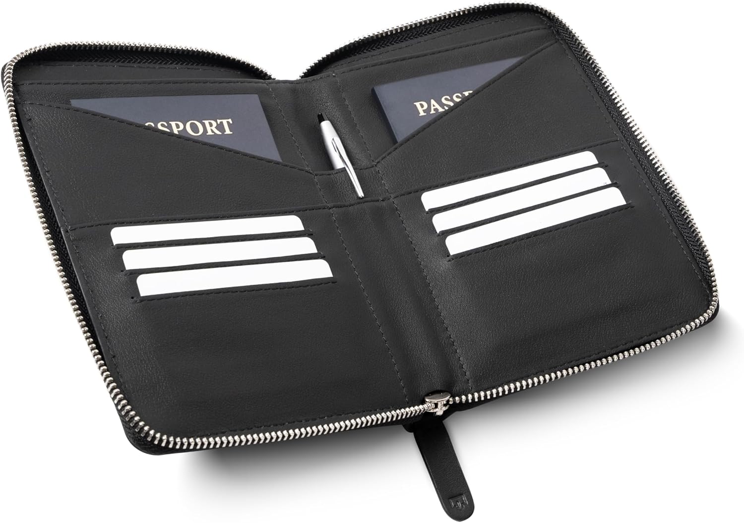 Amazon.com | Travaci Full Grain Leather Passport Holder for 2-4 ...