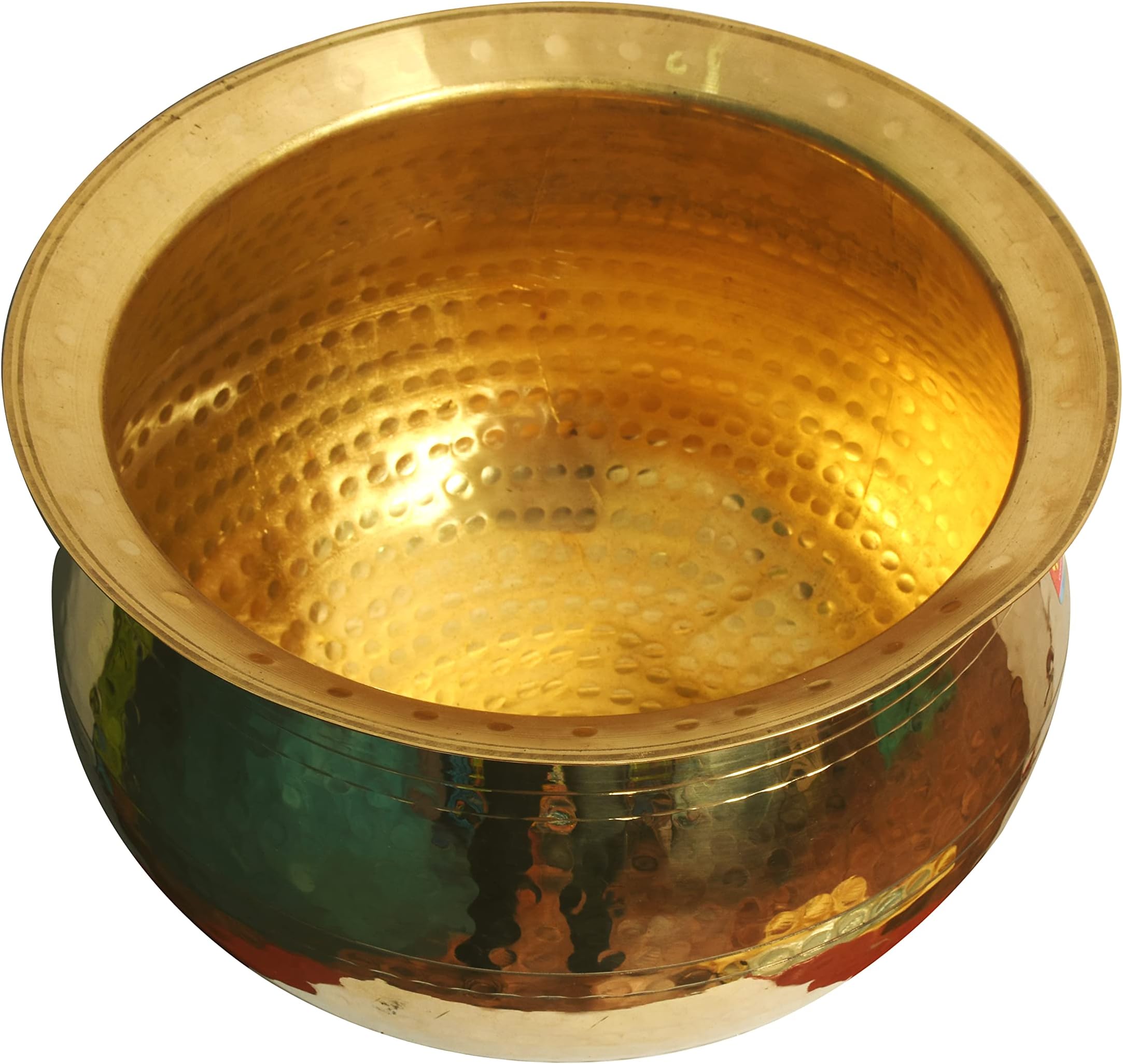 Buy Indian Art Villa Hammered Design Copper Patila Handi Bhagona Tapeli ...