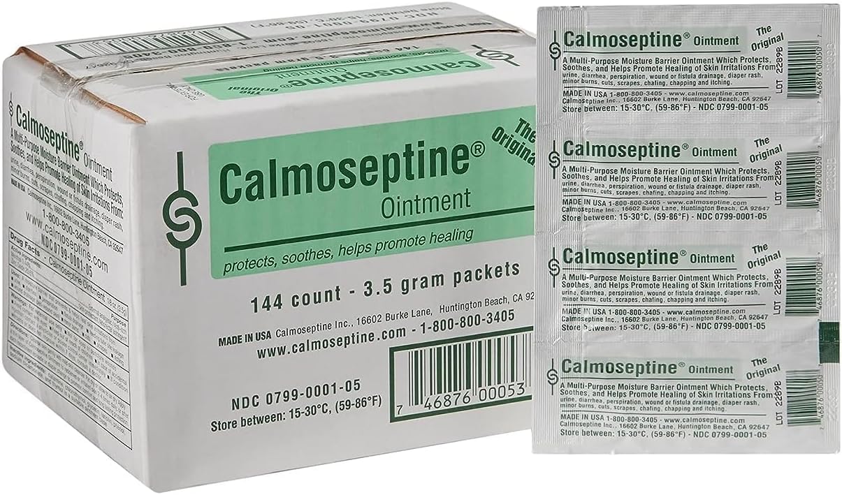 Amazon.com: Calmoseptine Ointment Foil Packets 1/8 Oz 3.5G for Rashes ...