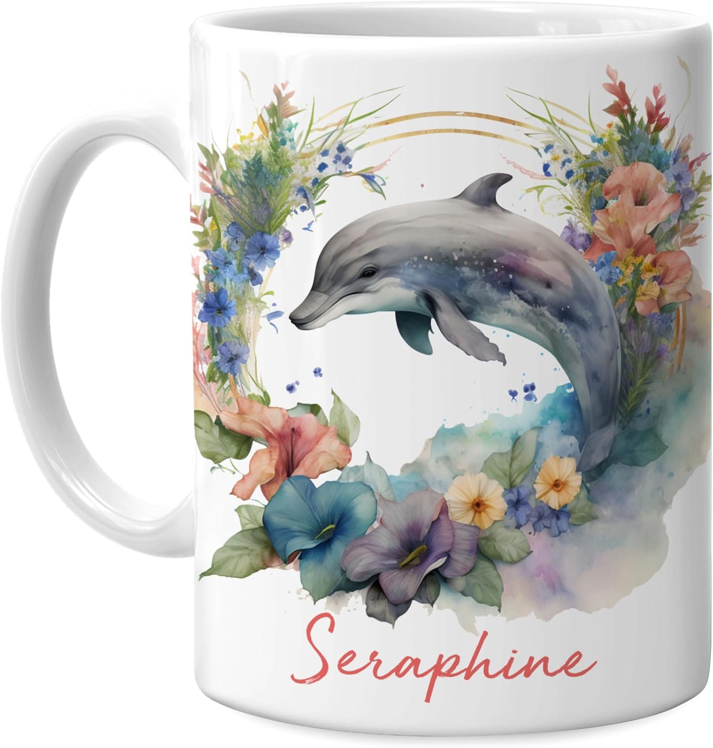 Amazon.com: Hyturtle Personalized Dolphin Mug Gifts For Girls Men Women ...