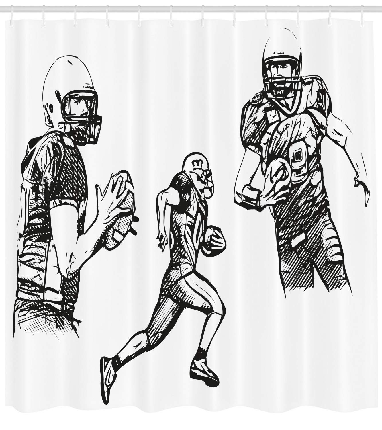 Football Player Running Drawing