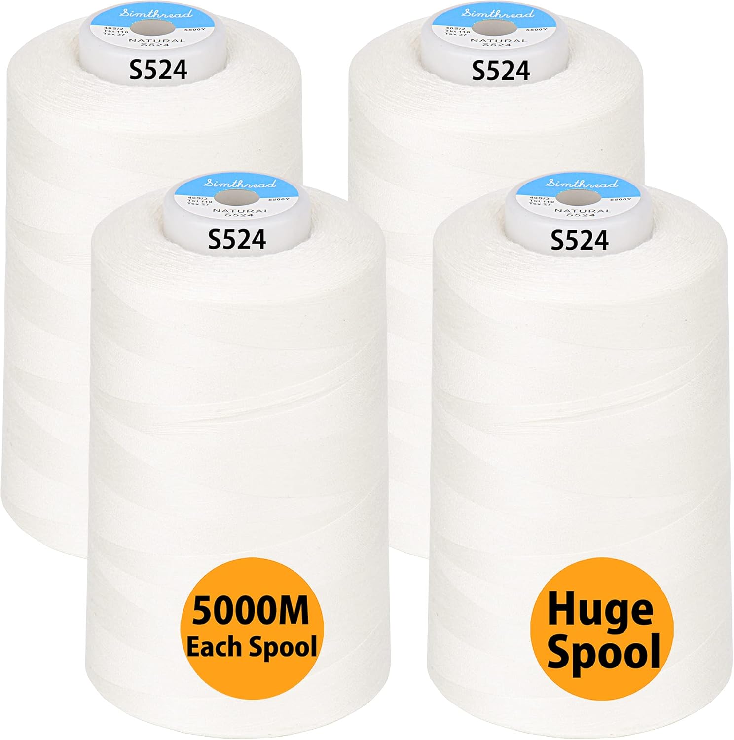 Amazon.com: Simthread All Purpose Sewing Thread from 100% Spun ...