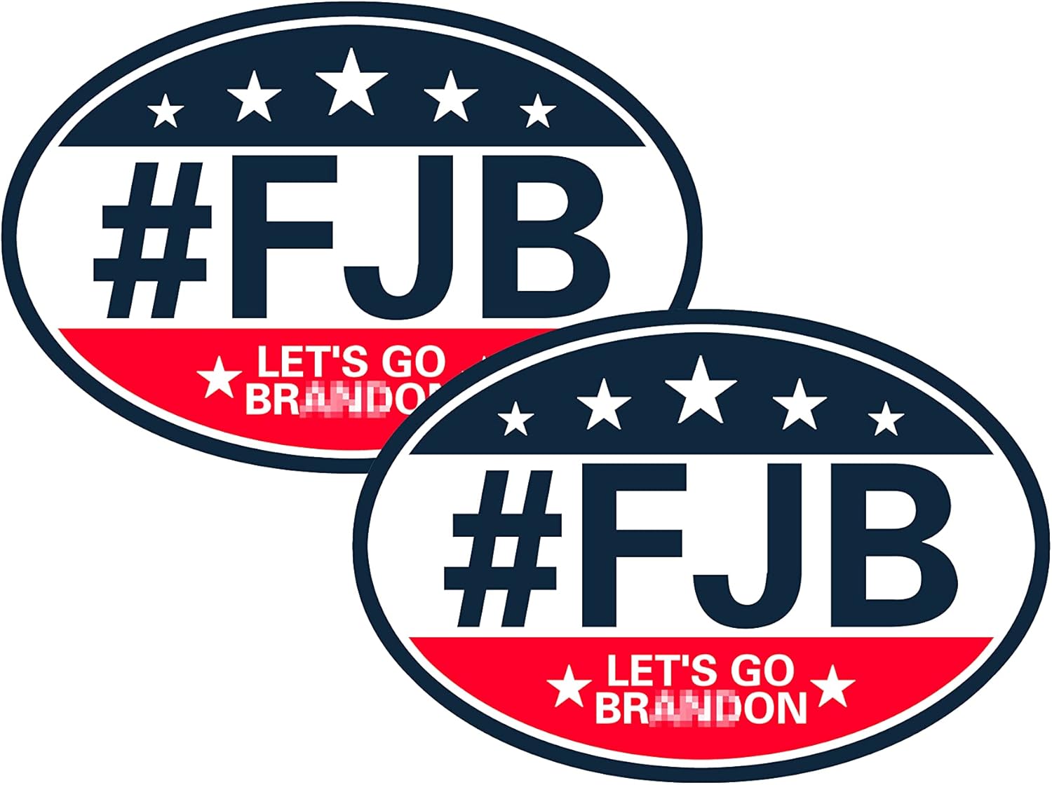 Amazon.com - 2 PCS FJB Let's Go Bumper Stickers,Waterproof#FJB Oval ...