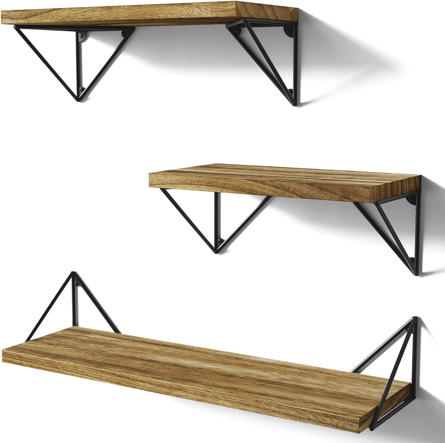 Amazon.com: SRIWATANA Rustic Floating Shelves Wall Mount Set of 3 ...
