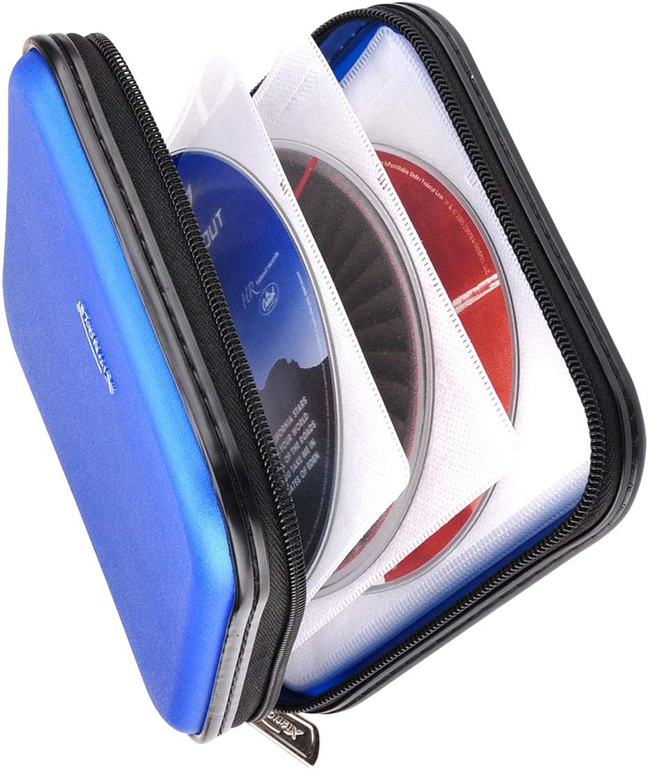 Amazon.com: CD Storage, Sturdy CD Holder with Hard Cover for 30 Movies ...