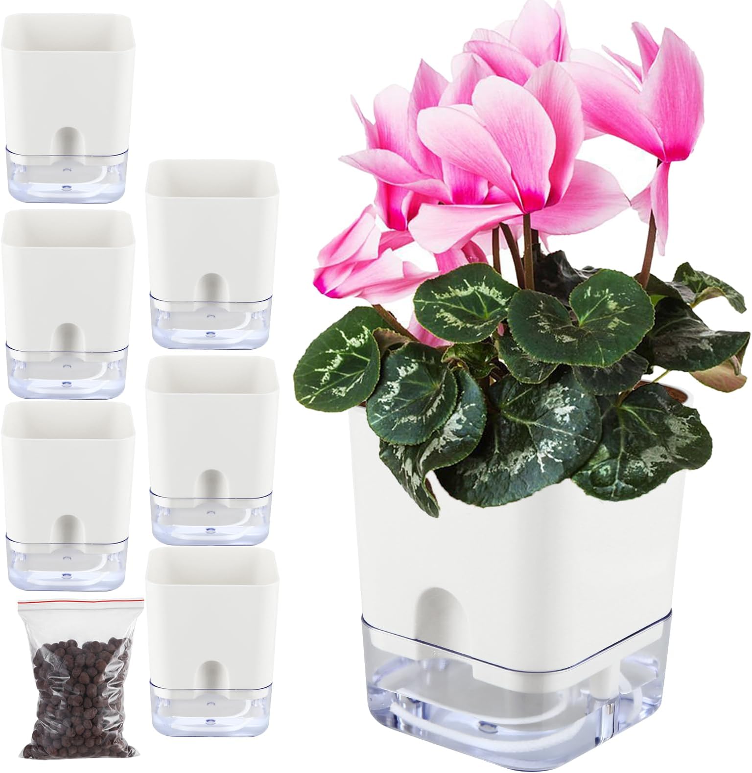 Amazon.com: IWNTWY Self Watering Pots Set, 3 Pack 5/4.1/2.7 Inch Self ...